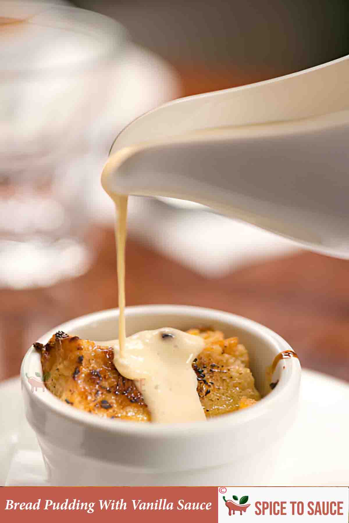 Classic Bread Pudding with Vanilla Sauce – A Comforting Dessert Recipe